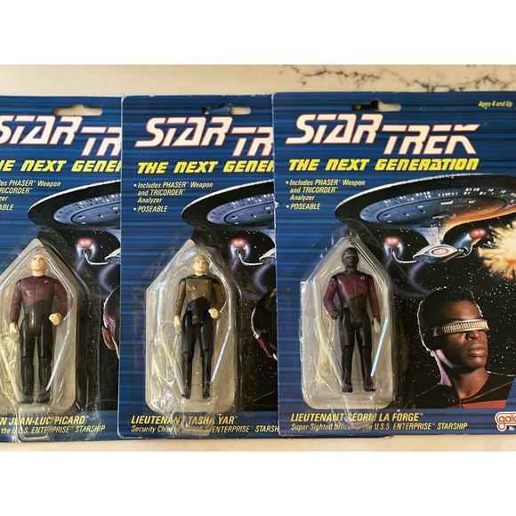 Galoob | Toys | 3 Sealed New Star Trek Next Generation 4 Figures ...